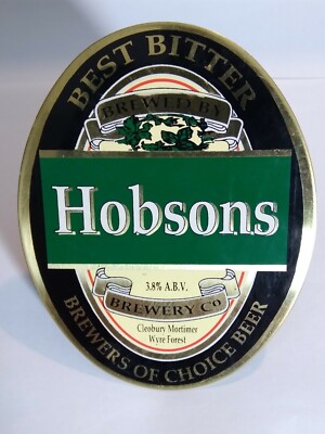 Hobsons Best Bitter Beer Pump Label With Fixing Bracket. | eBay UK