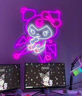 SANRIO KUROMI NEON SIGN LED LIGHT GIFT TWITCH CARTOON RESTAURANT HELLO ...