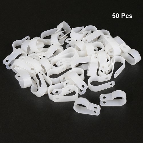 50Pcs Nylon R-type Cable Clamp Organizer Cord Clips for Wire Management ...