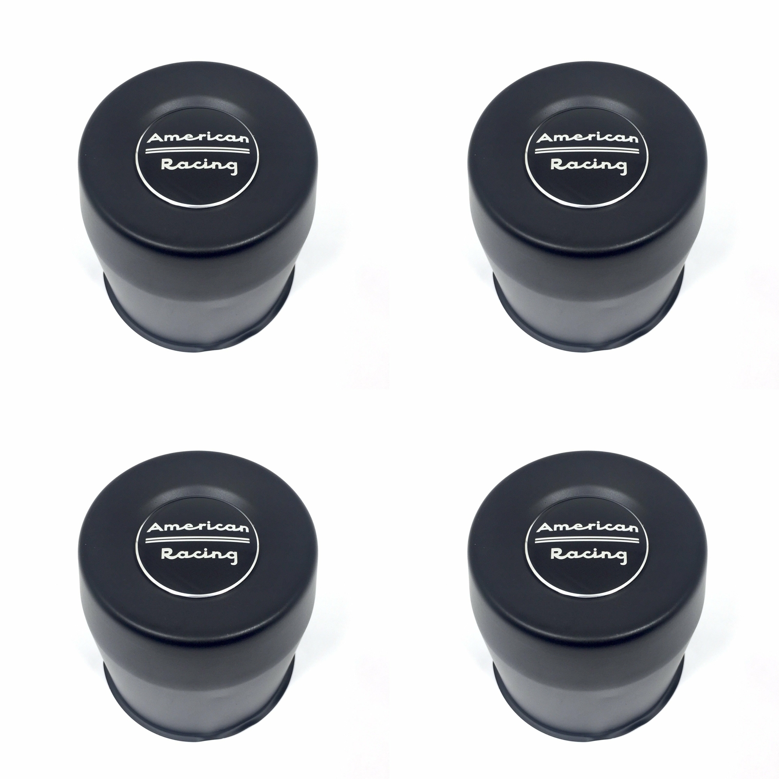4 American Racing Black Wheel Center Hub Caps for 5/6L AR910 AR969 ...
