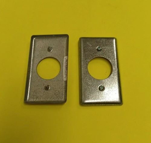 Raco Rectangle Steel 1 gang Box Cover For Single Gang Wall Plate, Qty 2 ...