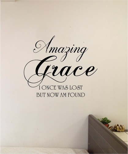 Amazing Grace I one was Lost Wall Sticker Vinyl Decals Art Home Decor ...
