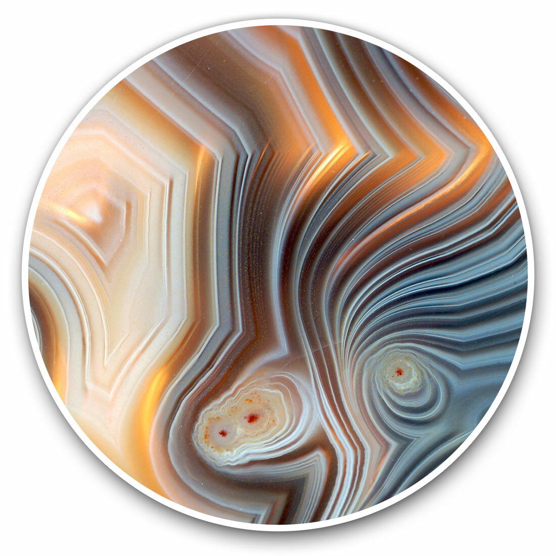 2 x Vinyl Stickers 25cm - Fun Agate Geode Geology Rock Cool Gift #3079 ...