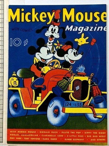 Mickey Mouse Magazine Cover Reprint Goofy Minnie Disney Postcard ...