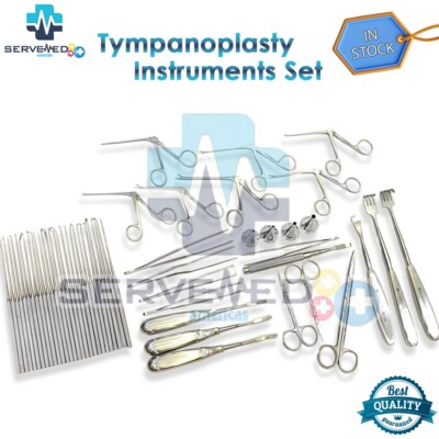 Tympanoplasty Instruments 58 Pcs Set Micro Ear Surgery ENT Instruments ...