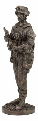 Army Military Soldier Standing Guard Armed Forces Figurine Large 13.5"h ...
