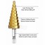 Large 3pcs Steel Step Cone Drill Titanium Bit Set Hole Cutter 3/12mm 4 ...