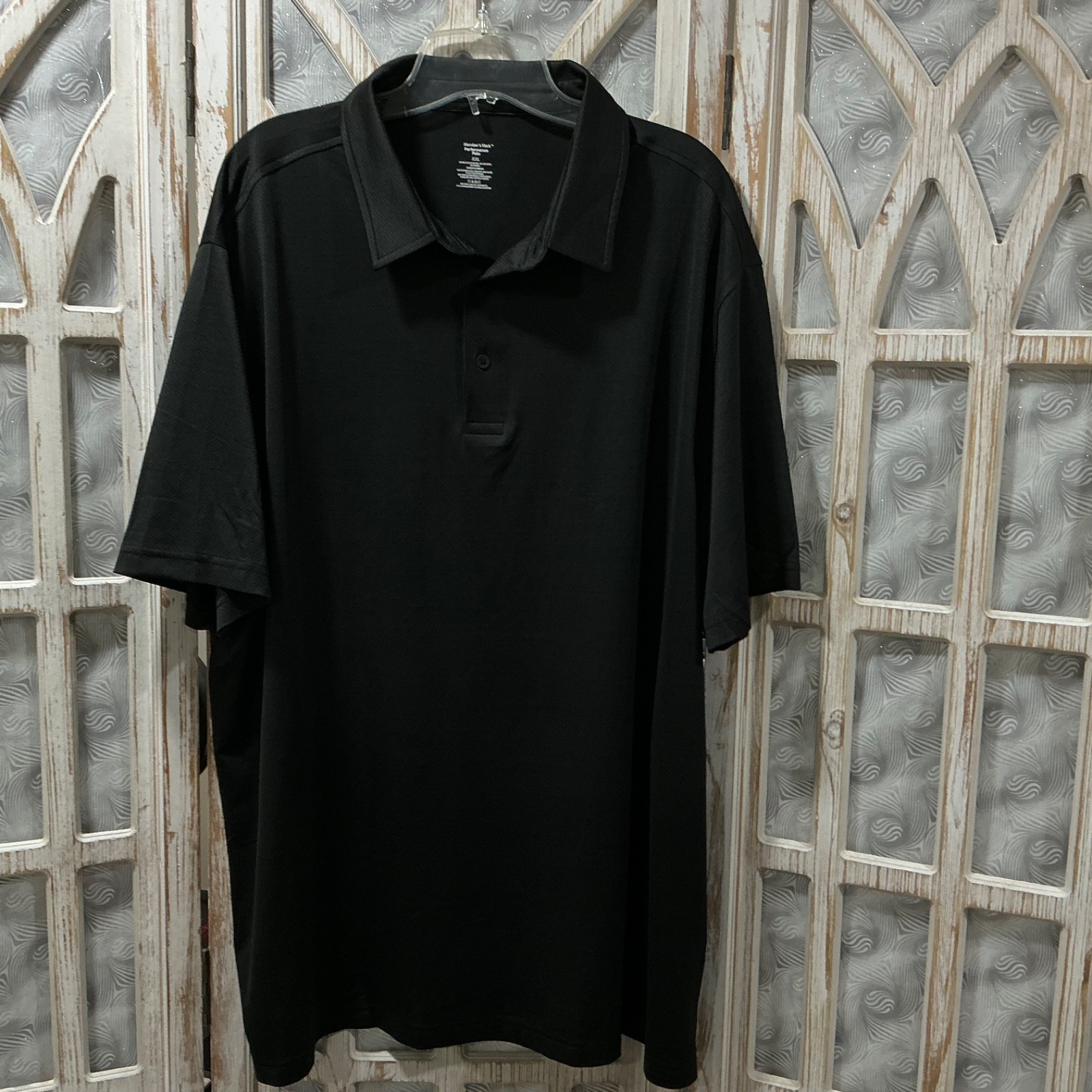 MEMBERS MARK PERFORMANCE BLACK POLO SHIRT SIZE XXL - Gem