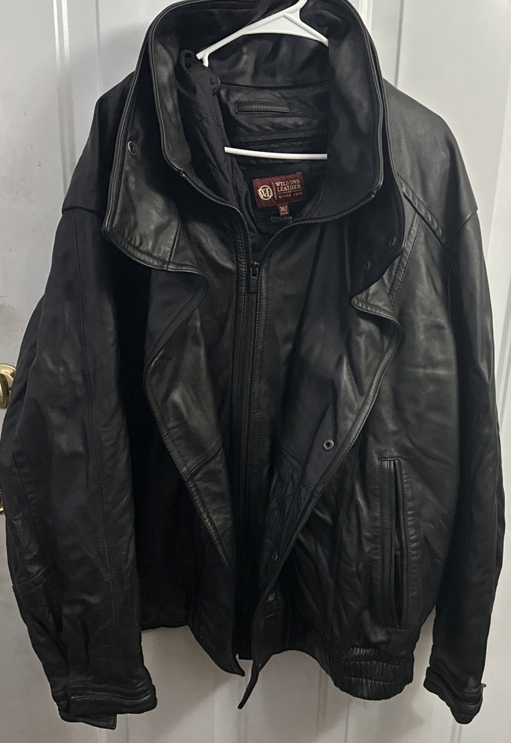 Wilsons Leather Bomber Aviator Biker Jacket Mens 3XLT… - Gem