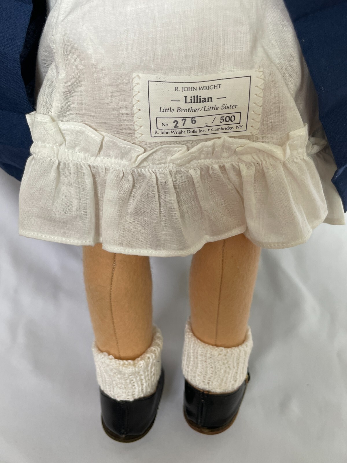 R. John Wright Doll LILLIAN 20" molded felt, fully jointed 1987 #256/ ...