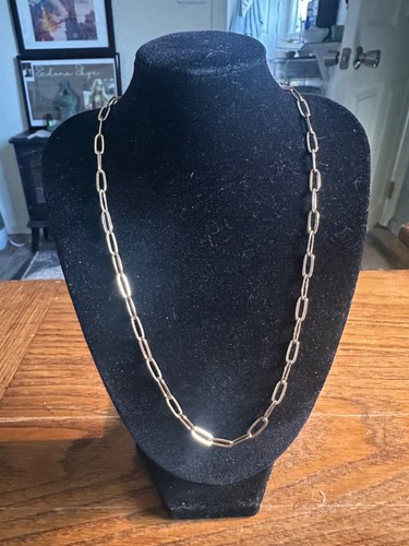 Large Loop Gold Chain Necklace Simple Elegant | eBay