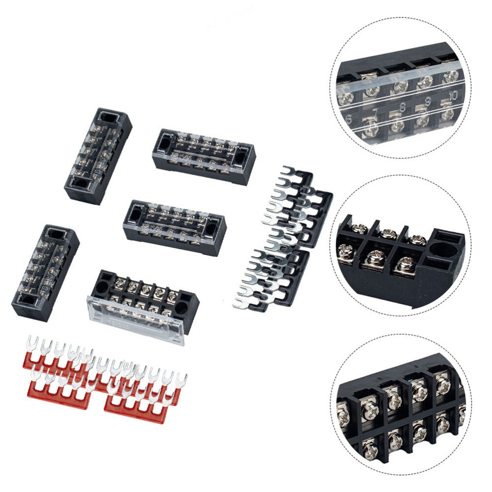 5 Sets Terminal Strip Power Connector Insulated Barrier Block | eBay UK