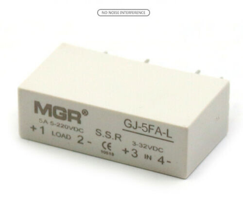 1pcs GJ-5FA-L single-phase solid state relay 5A DC-DC load 5-220VDC/IN ...