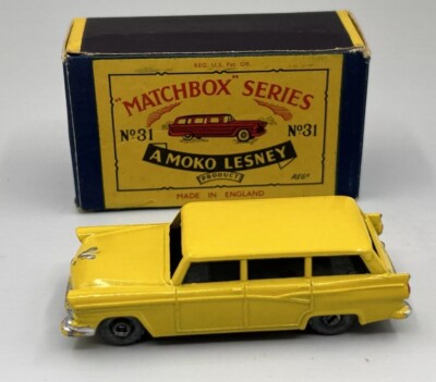 MATCHBOX MOKO LESNEY #31 FORD YELLOW STATION WAGON WITH ORIGINAL B2 BOX ...