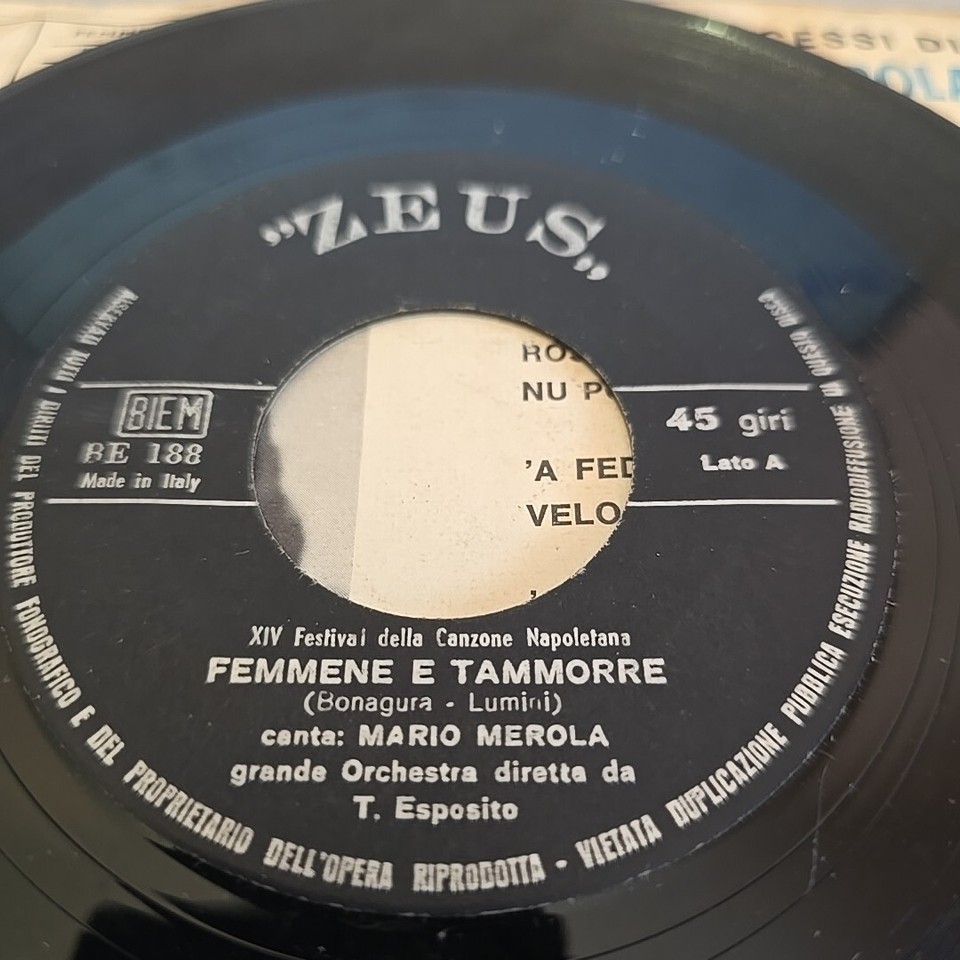 Mario Merola Femmene and Tammorre Depends on You 45 Italy 1966 | eBay