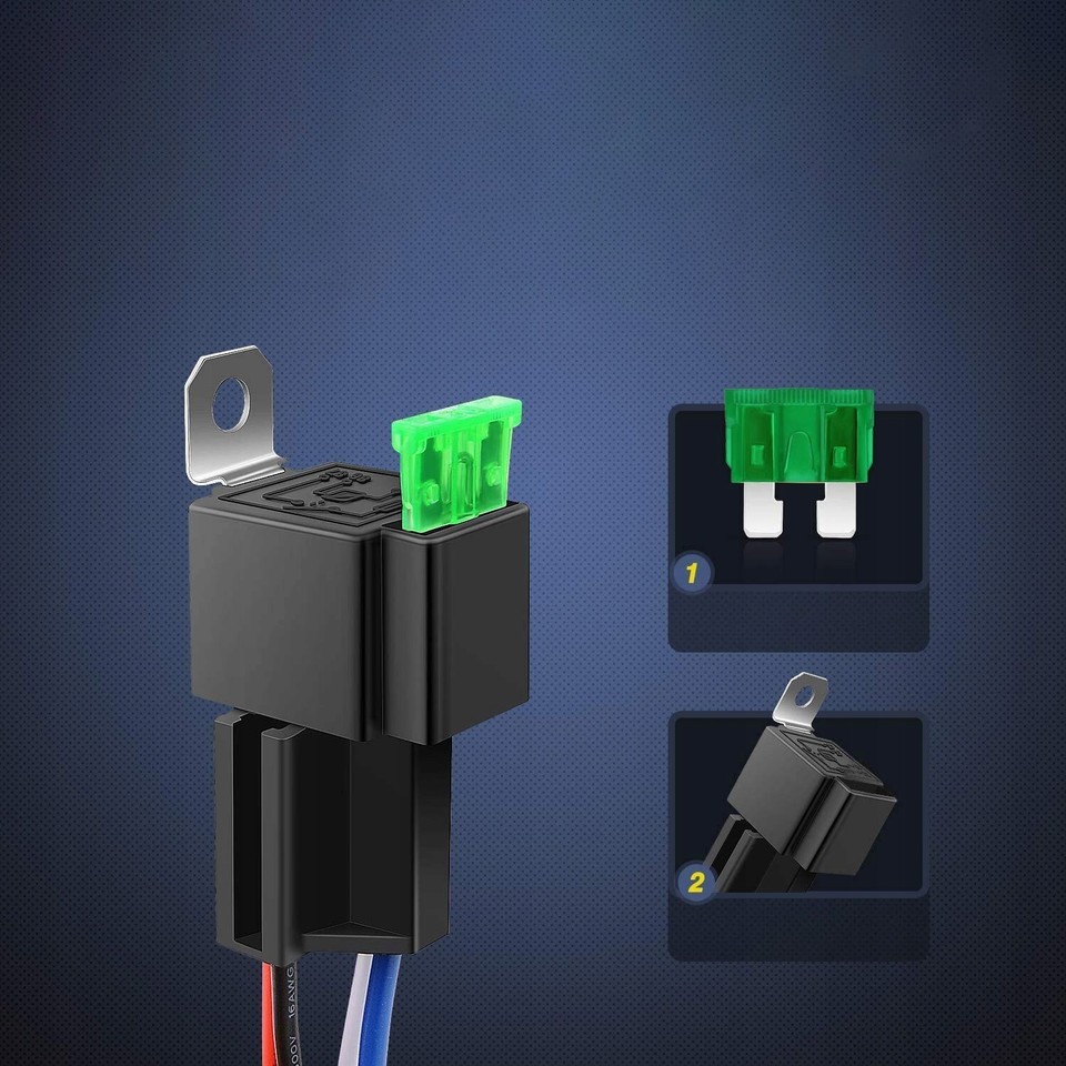 4 Pin Relay 12V 30A Relay with 30A Fuse DC SPST Fused Relay Automotive ...