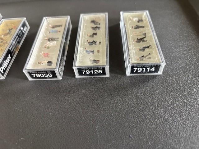 (6) New Preiser N Scale Figure Sets 75008, 79058, 79114, 79125, 79199 ...