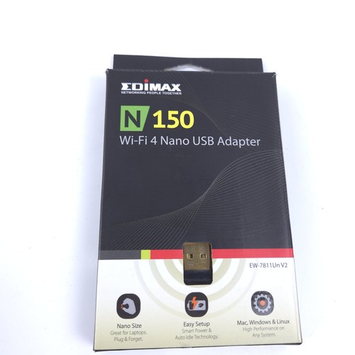 Edimax Wi-Fi 4 802.11n Adapter for PC N150 Nano USB Adapter, 150Mbps ...