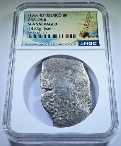 NGC 1668-1682 Joanna Shipwreck Mexico 8 Reales Genuine 1600s Spanish ...