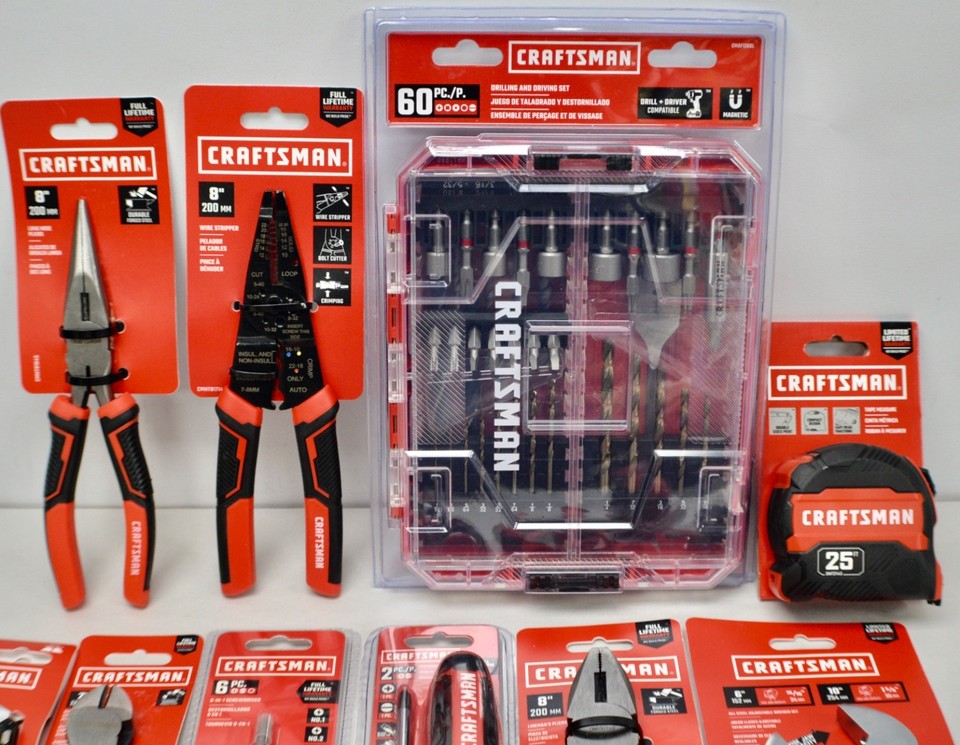 New Craftsman Hand Tool Lot 11 Tools Including 60 Piece Bit Set | eBay