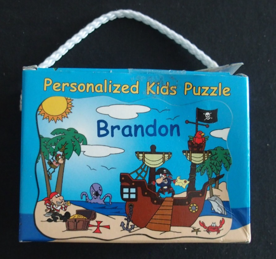 Brandon Personalized Name Jigsaw Puzzle Pirate Beach Ocean 24 piece ...