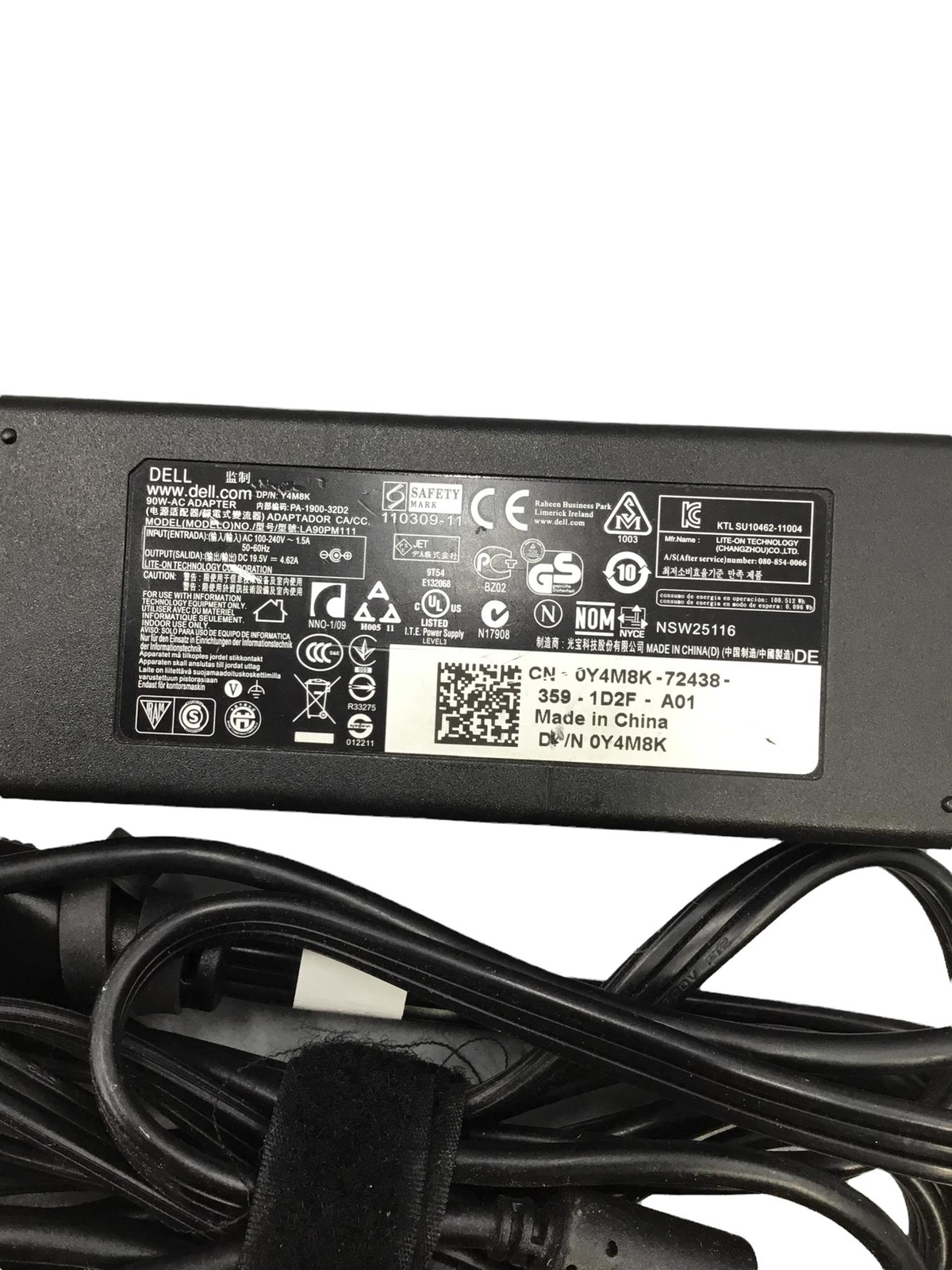 Genuine Dell 90w AC Adapter Charger Yd9w8 La90pm111 for sale online | eBay