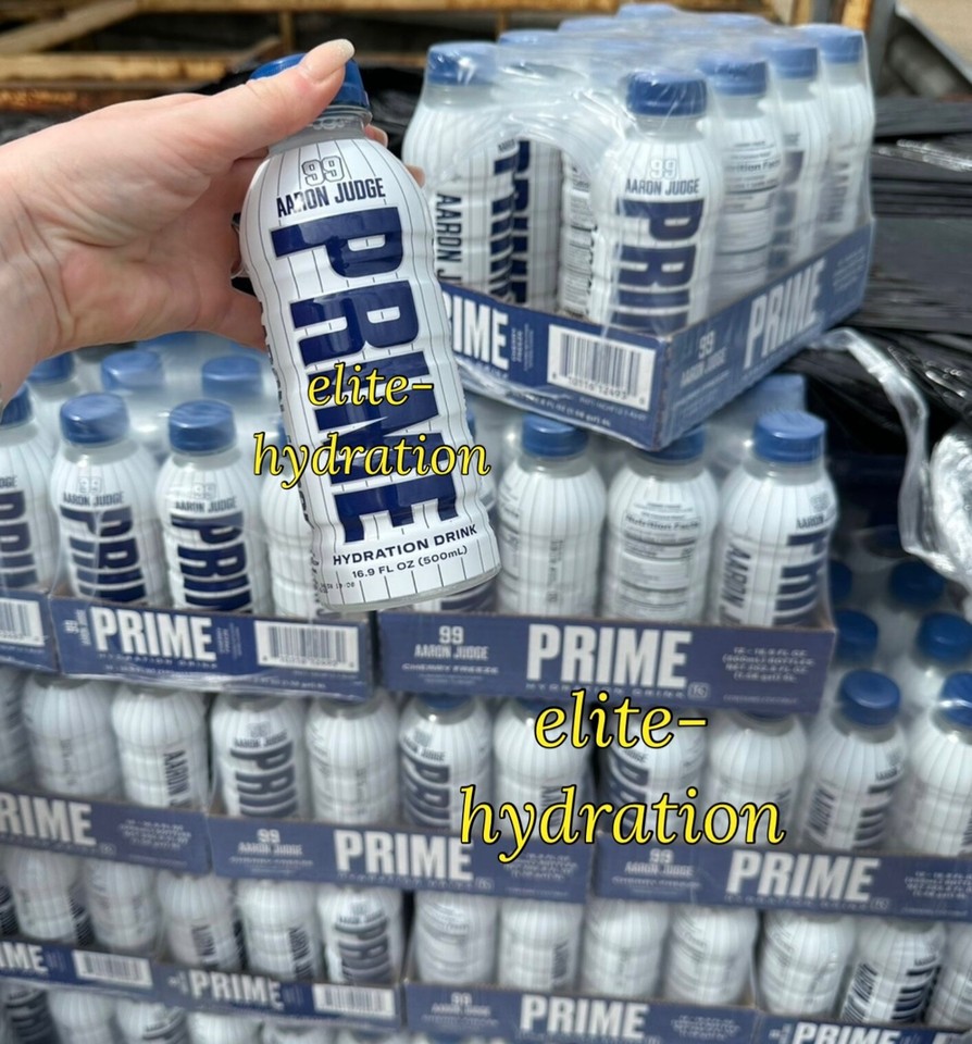 Prime Hydration Aaron Judge White Bottle 12 Pack IN HAND BB: 12/25 ...