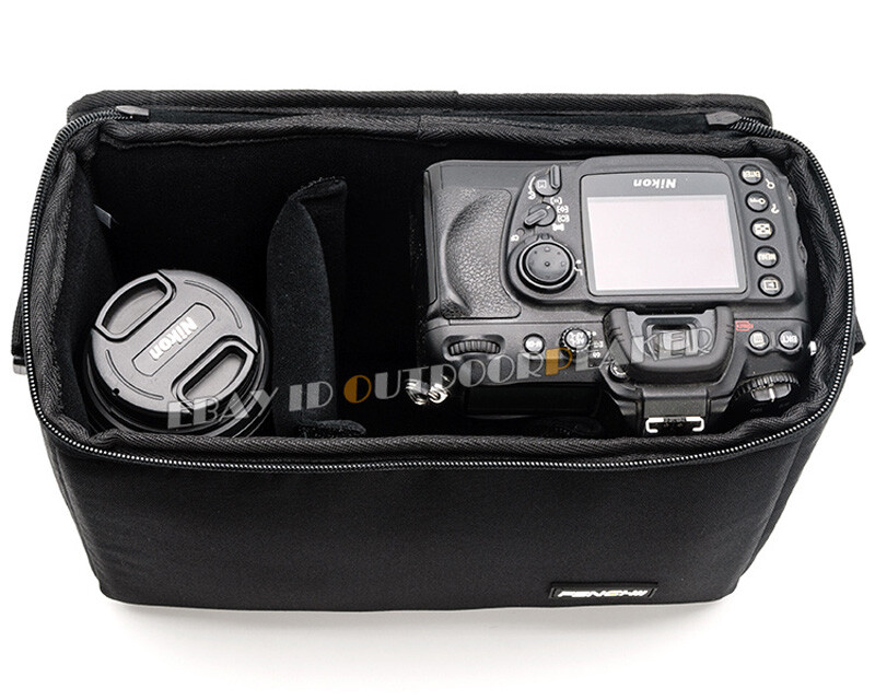 Waterproof Large DSLR Camera Bag Insert Case Lens Partition For Canon ...