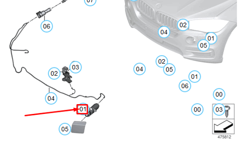 New BMW X5 F15 Right Headlight Washer Nozzle 61677292658 | eBay