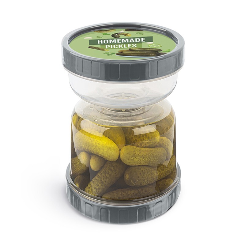 Plastic Pickles Jar with Lid Preserving Wet Dry Food Olive Storage ...