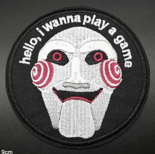Saw Jigsaw Billy Puppet Mask Hello Wanna Play a Game Horror Movie Iron ...