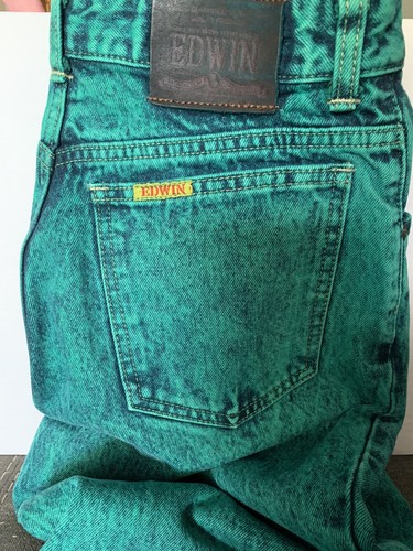 Super rare EDWIN Jeans! ‘80’s. Limited green Wash! 29… - Gem