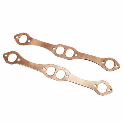 SBC Oval Port Copper Header Gaskets For SB Chevy 262 267 327 305 350 ...