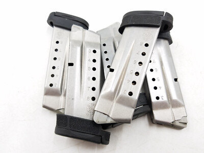 One Smith and Wesson S&W Shield 8rd 9mm magazine w/ Grip Spacer (Silver ...