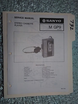 Sanyo M-GP9 service manual original repair book stereo walkman tape ...