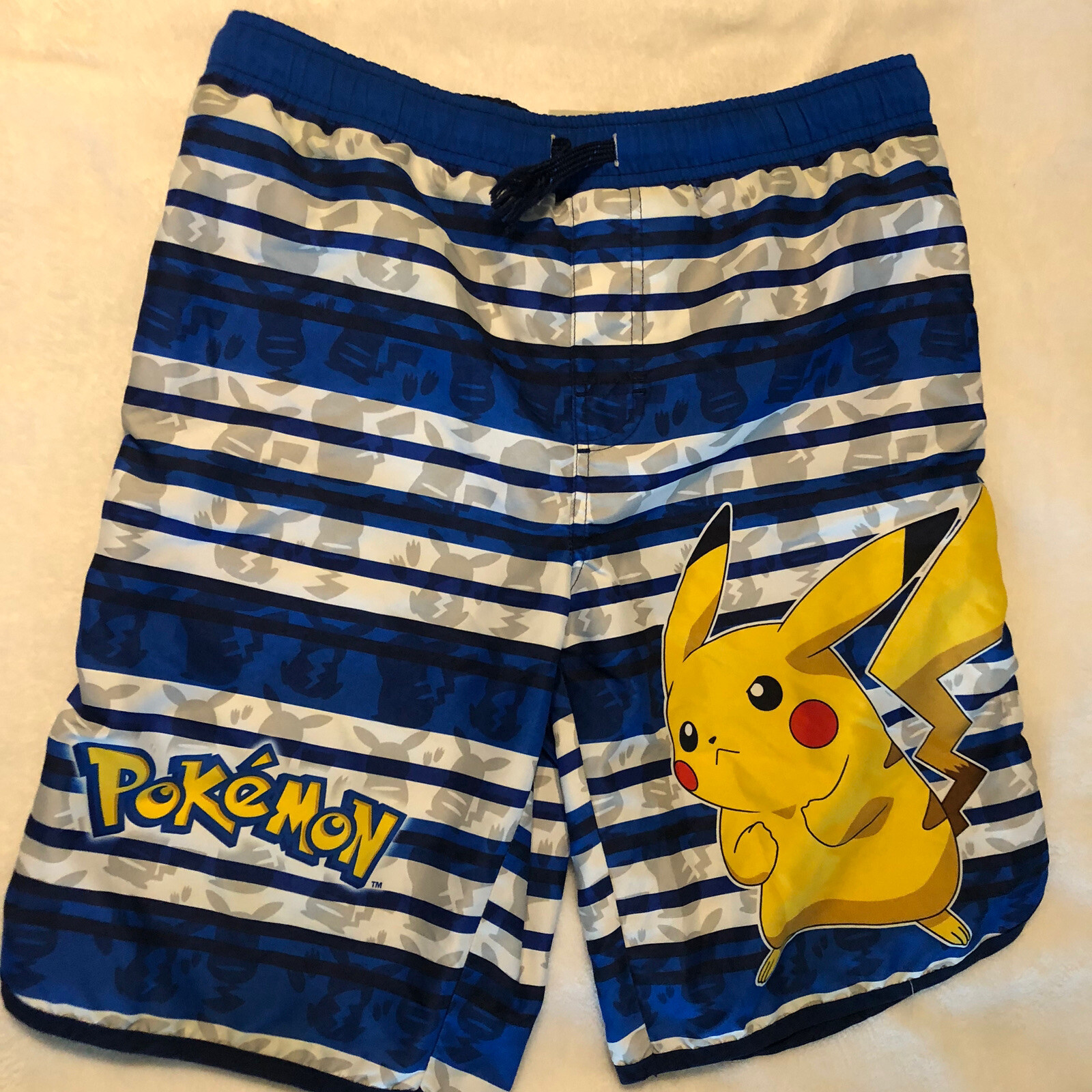 Pokemon swim trunks Size 14-16, drawstring waist, ba… - Gem