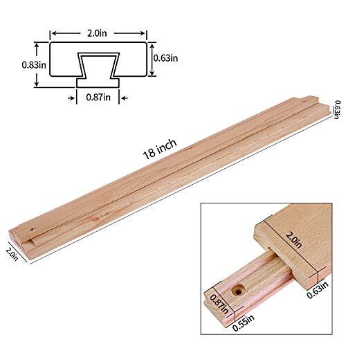 Wax Coated 18 Inches Wood Drawer Slide Classic Traditional Wood Center ...