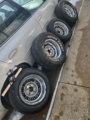 Hot Rod Muscle Car Truespoke 15" Cragar Star Wire Style Spoke Wire Set ...