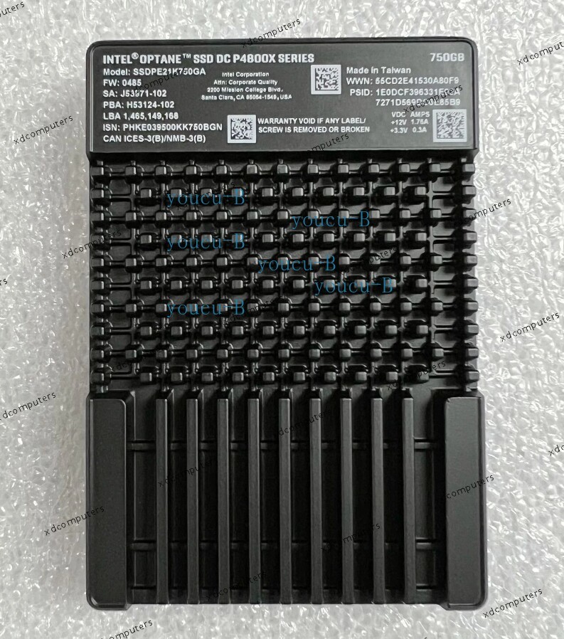 Intel Optane P4800X 750GB SSD U.2 2.5" 6Gb/s NVME PCIe SSDPE21K750GA | eBay