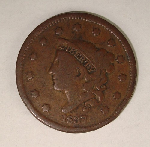 1837 Coronet Head Copper Large Cent F | eBay