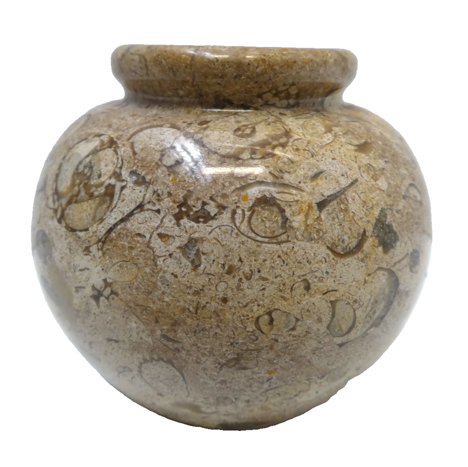 VINTAGE STONE HAND CRAFTED POLISHED TURNED STONE VASE | eBay UK