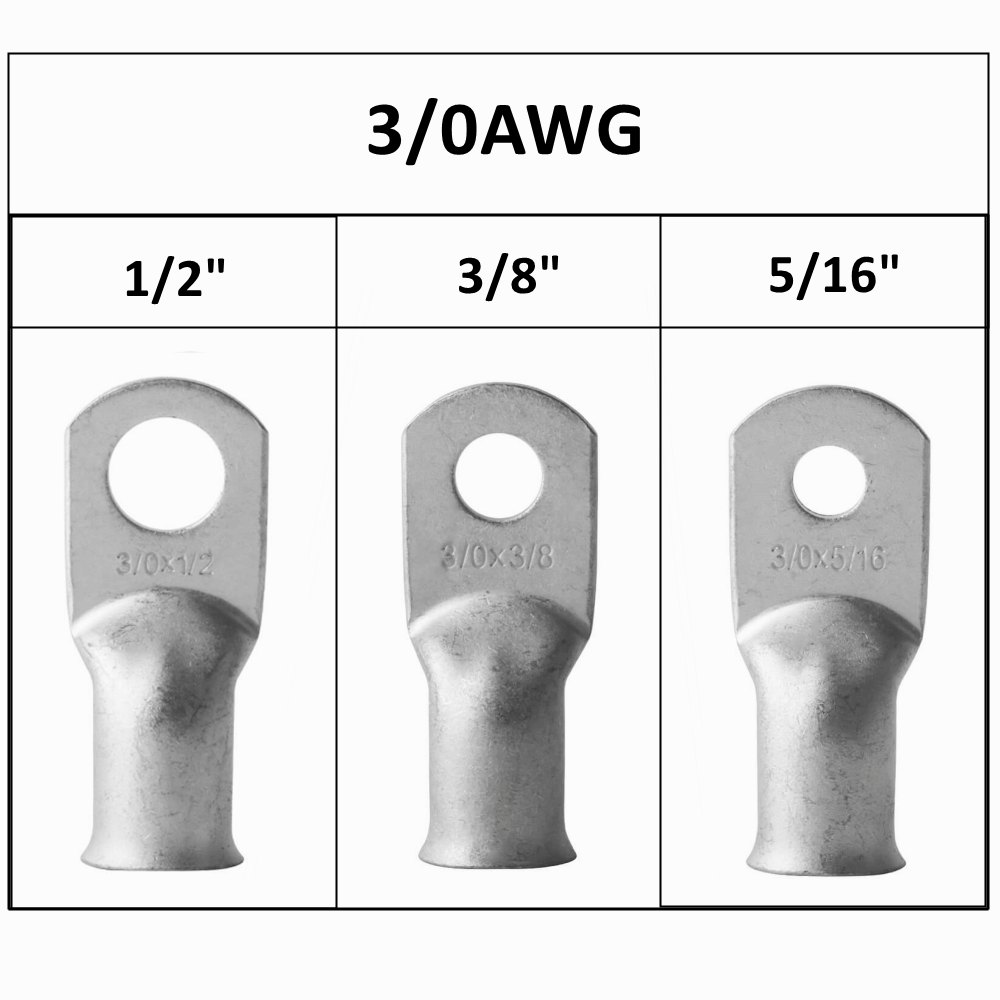 Heavy Duty Cable Lugs Battery Ends Tinned Copper Eyelets Ring Terminal ...