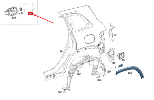 NEW MERCEDES-BENZ GLB X247 FUEL TANK FILLER FLAP PANEL A2477571200 ...
