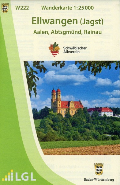 W222 Wanderkarte 1:25 000 Ellwangen (Jagst) (2021, Sheet map) online ...