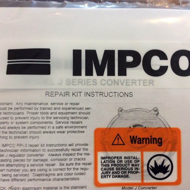 IMPCO Rk-j-2 Silicone Repair Kit for Model J LPG for sale online | eBay