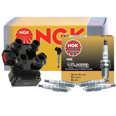 NGK DIS Ignition Coil & 4 G-Power Platinum Spark Plugs Kit For Ford ...