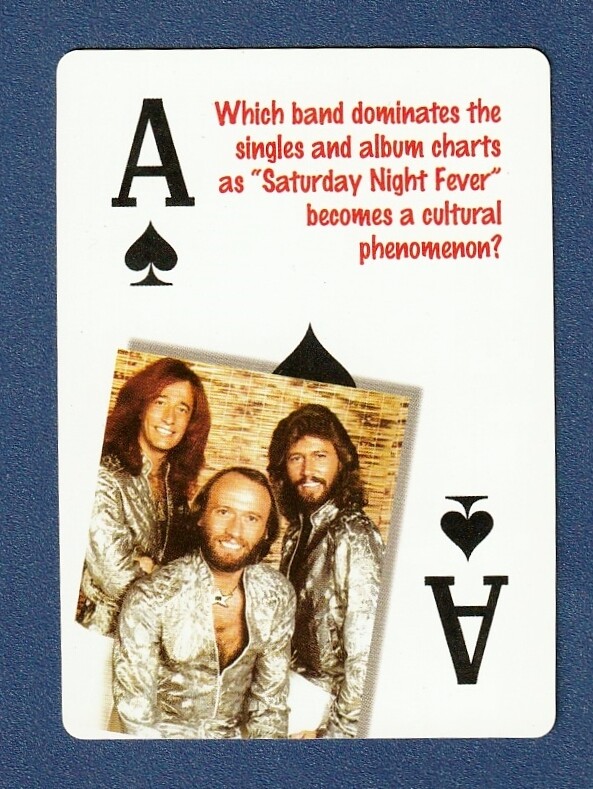 THE BEE GEES 2016 Flickback 1978 Trivia Challenge Playing Card Ace ...