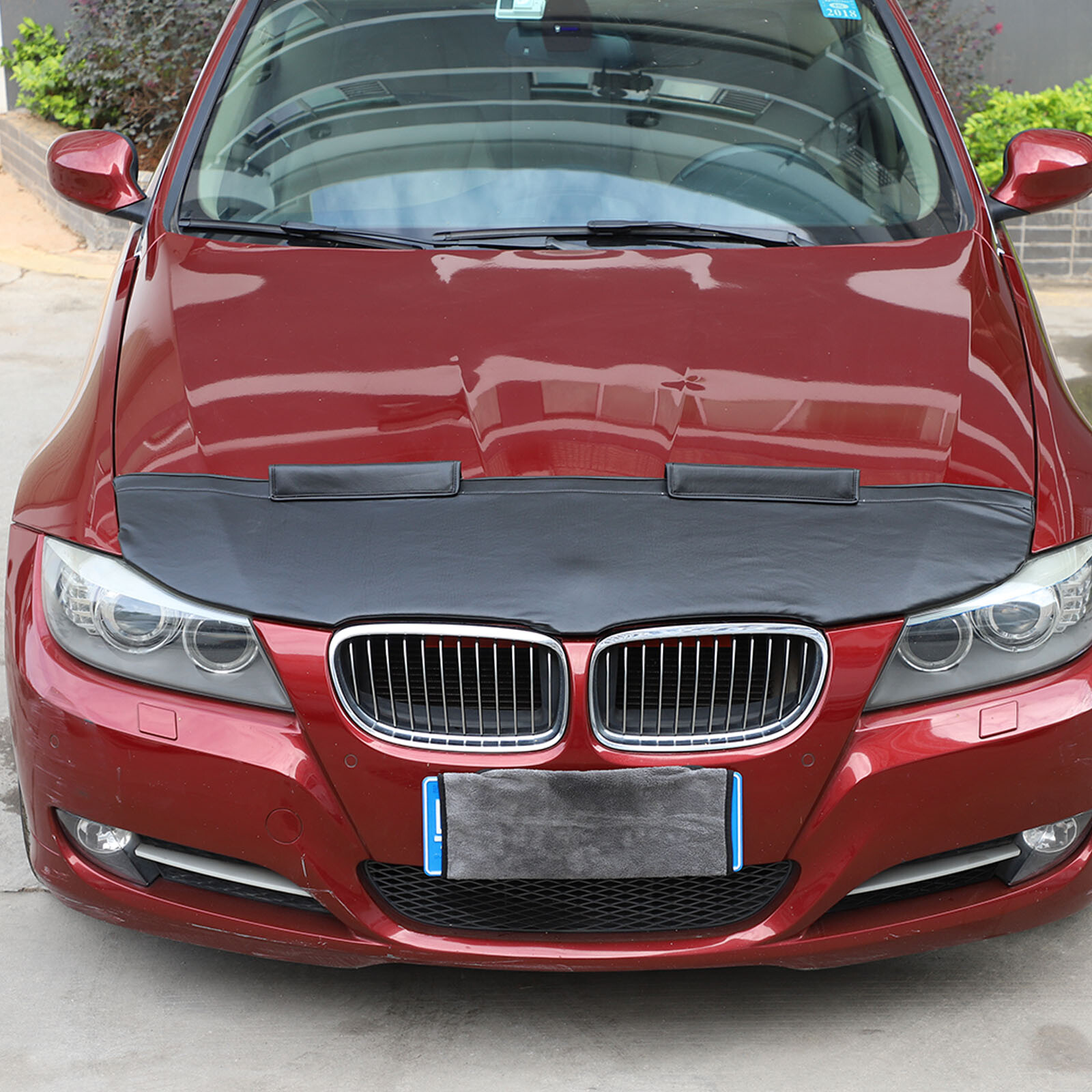 Pu Leather Hood shield Bug Deflector Stone Fits BMW 3 Series E90 E91 ...