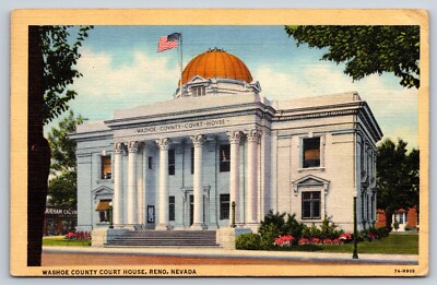 Vintage Washoe County Courthouse Reno Nevada Linen Postcard C9 | eBay