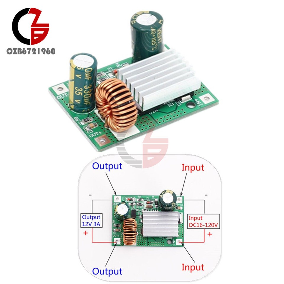84V 72V 60V 48V 36V to 12V 3A 16V-90V Buck DC-DC Step Down Power Supply ...